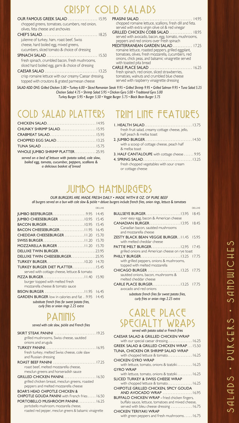 Contact Carle Place Diner! (516) 741-0336